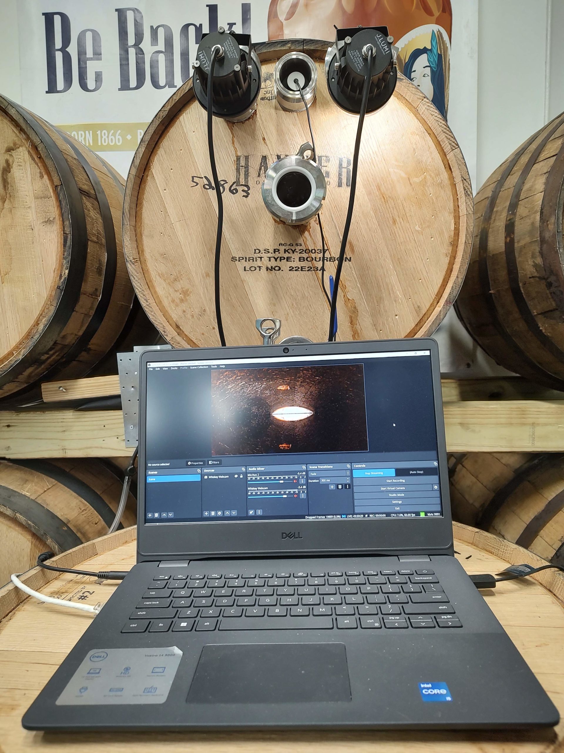 World’s first live stream from a whiskey barrel
