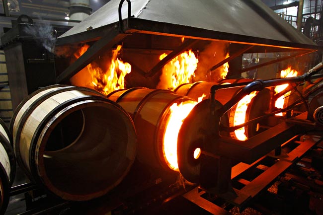 How important is the charred barrel in bourbon?