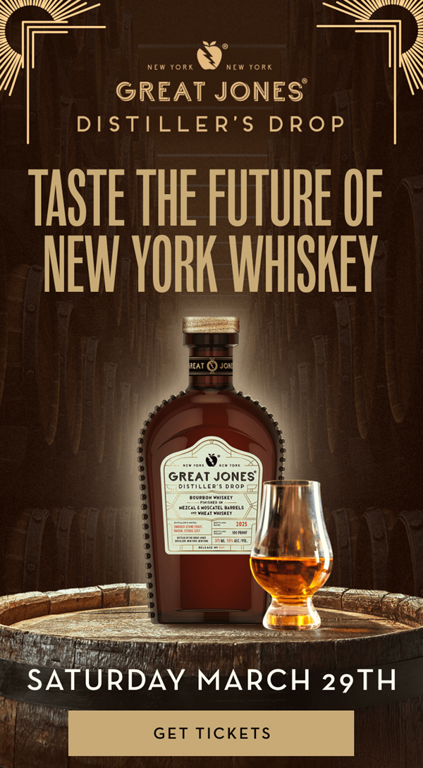 Great Jones Distilling to release Distiller's Drop on March 29th