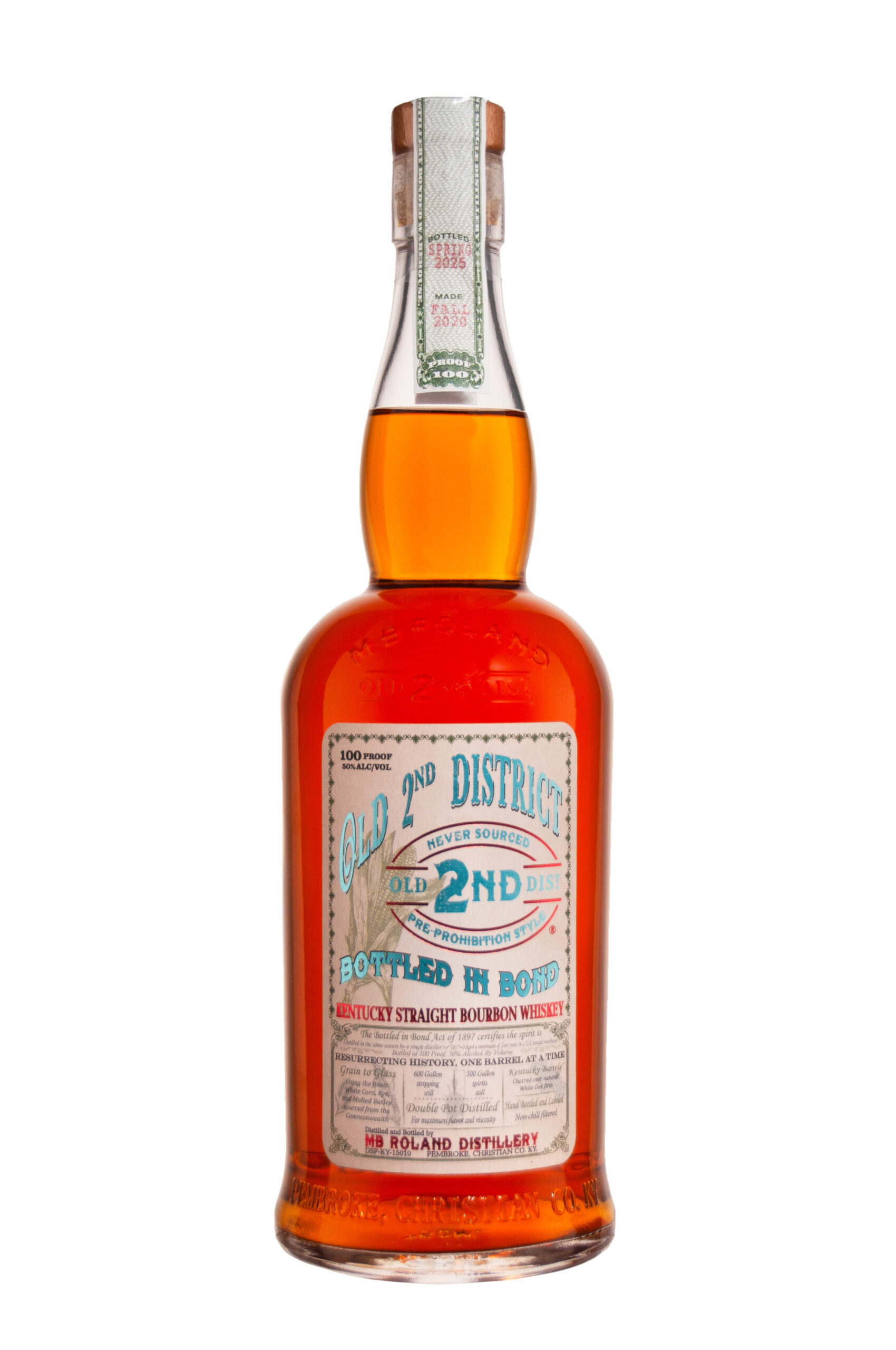 MB Roland Distillery presents Old 2nd District Bottled in Bond bourbon